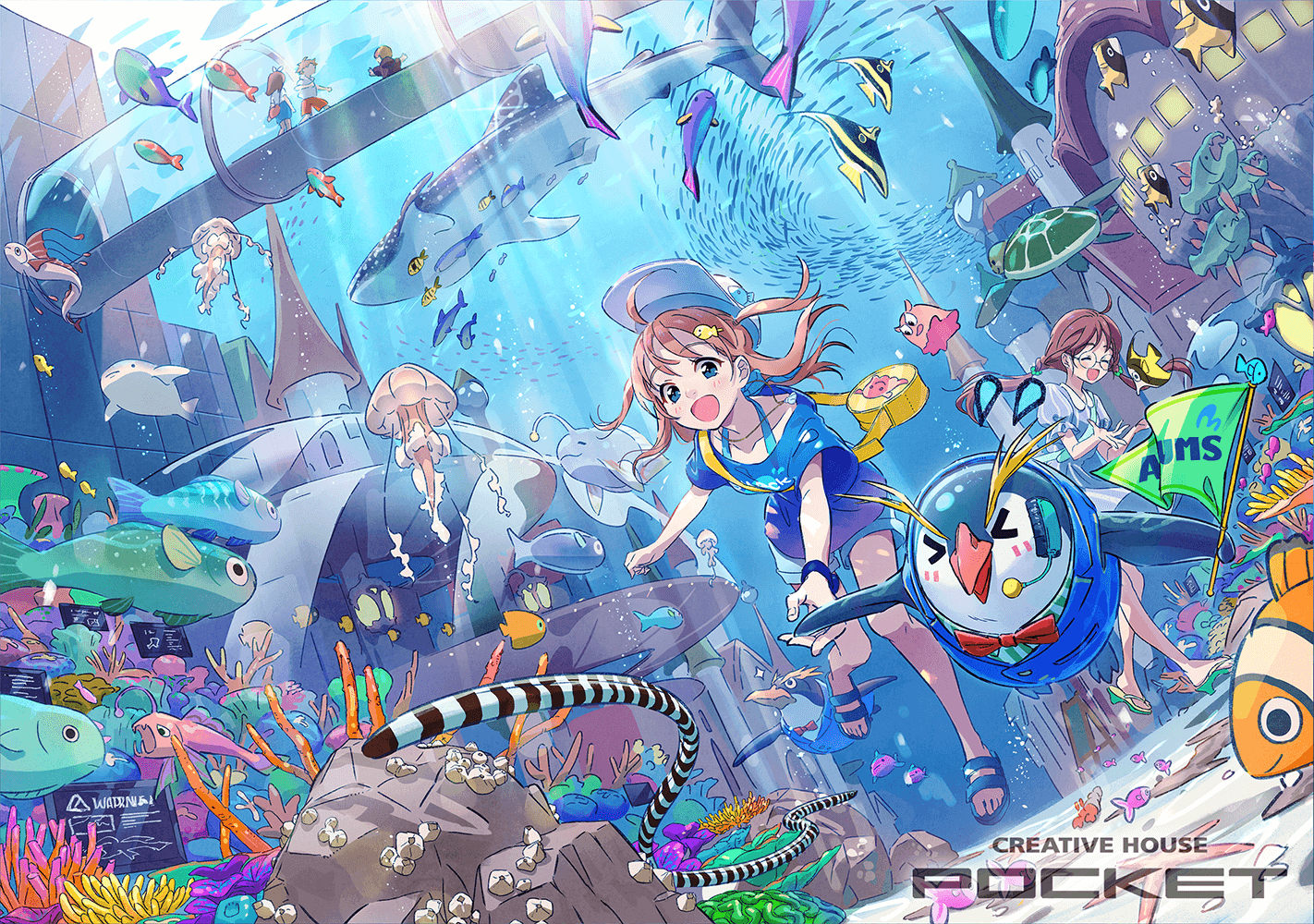 【社内制作】2022年ポケットオリジナルカレンダー 7月イラスト | 有限会社クリエイティブハウスポケット
